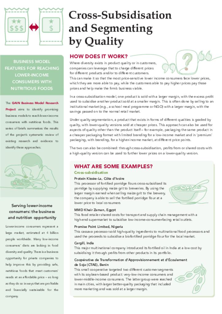 Business Models for Reaching Lower-income Consumers