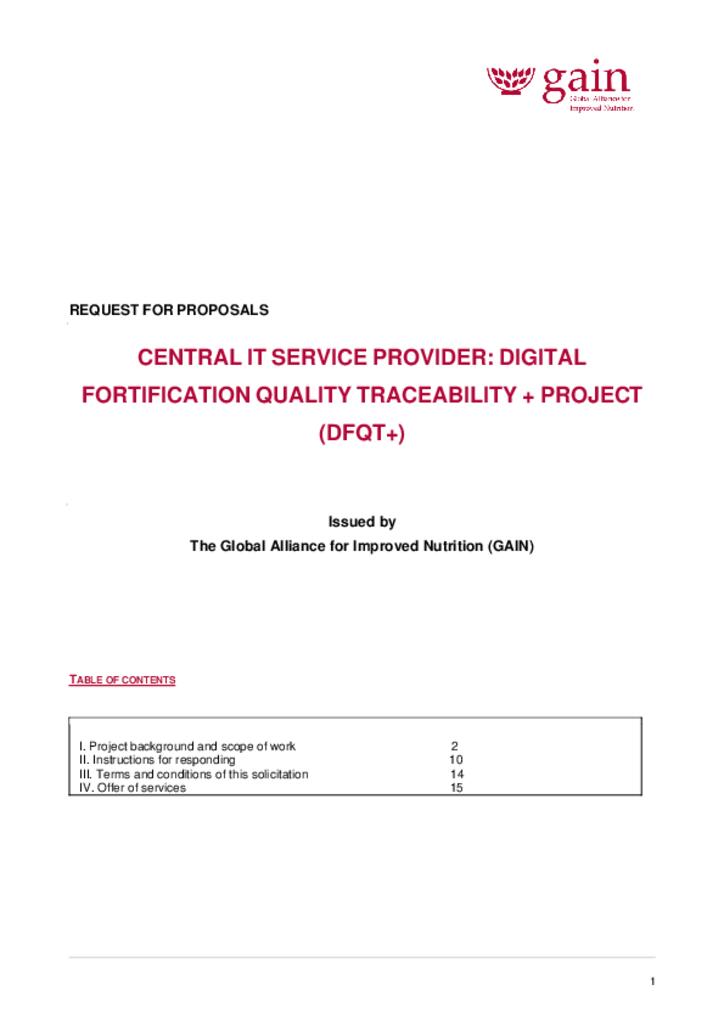 Central It Service Provider: Digital Fortification Quality Traceability ...